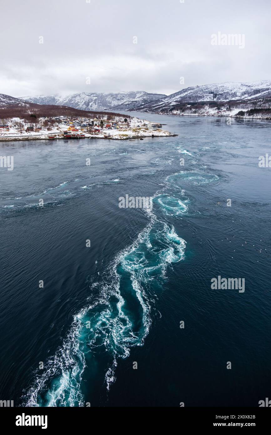 Saltstraumen tidal pool, Norway Stock Photo - Alamy