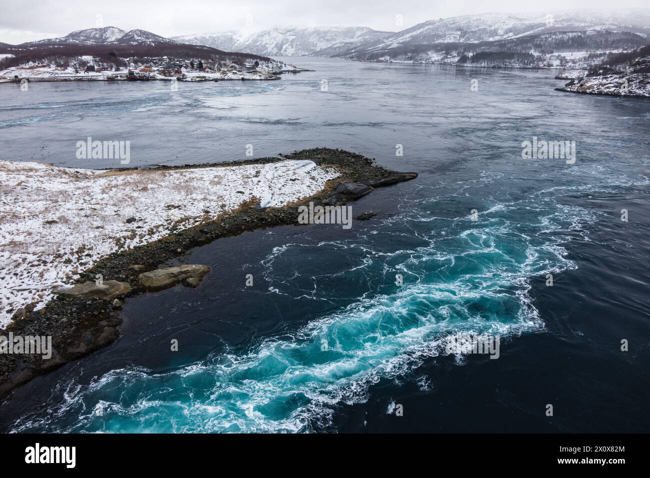 Saltstraumen tidal pool, Norway Stock Photo - Alamy