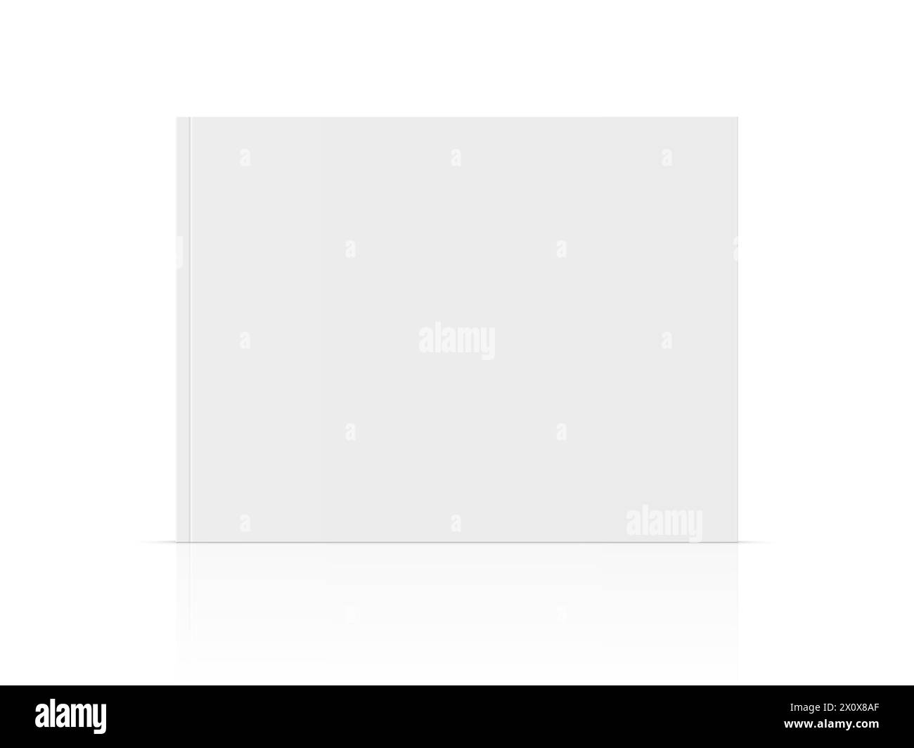 Vector realistic standing 3d magazine mockup with white blank cover ...