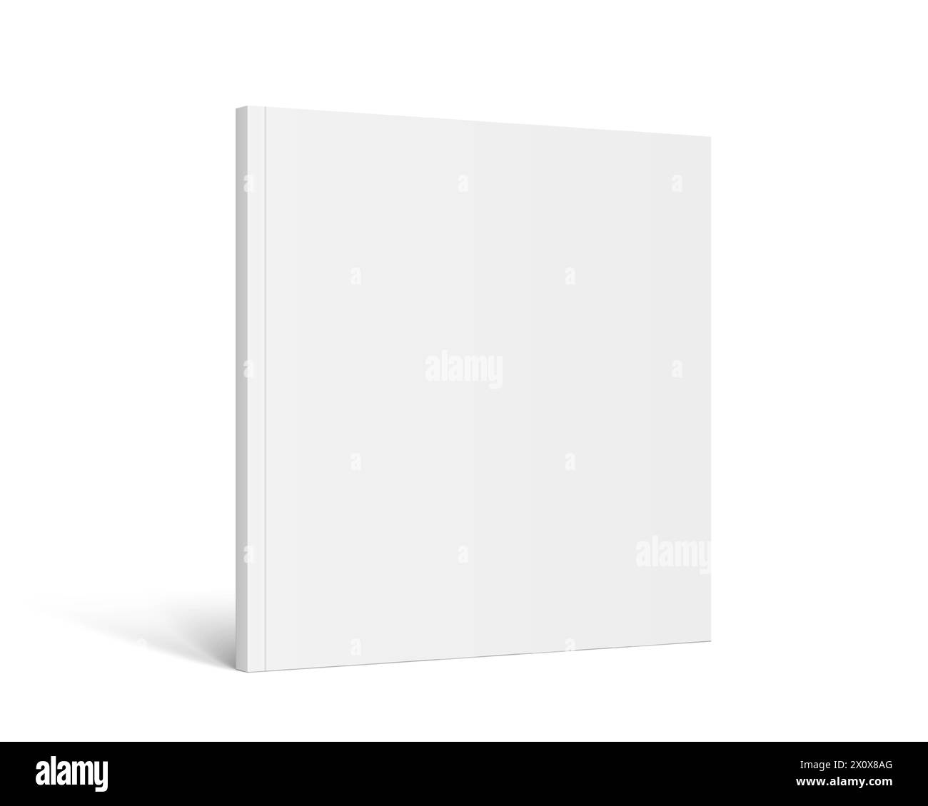 Vector realistic standing 3d magazine mockup with white blank cover ...