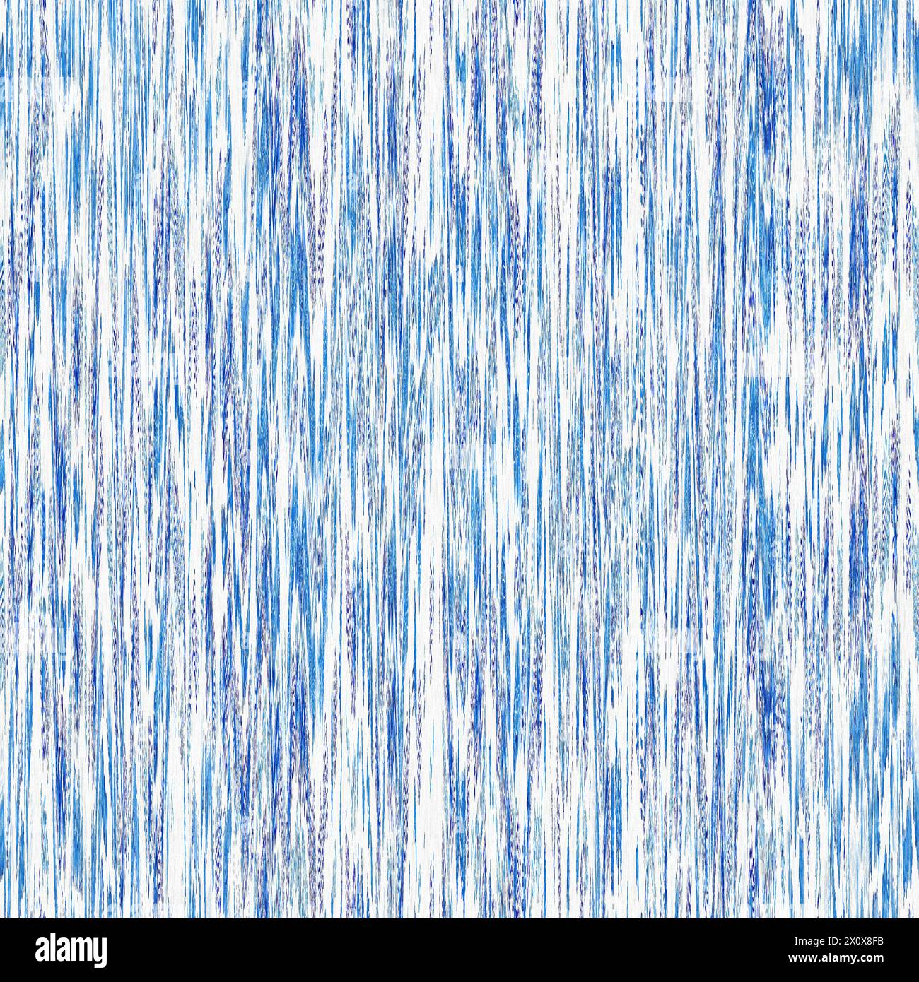 Indigo ikat dye stripe marled seamless pattern. Asian style wavy ...