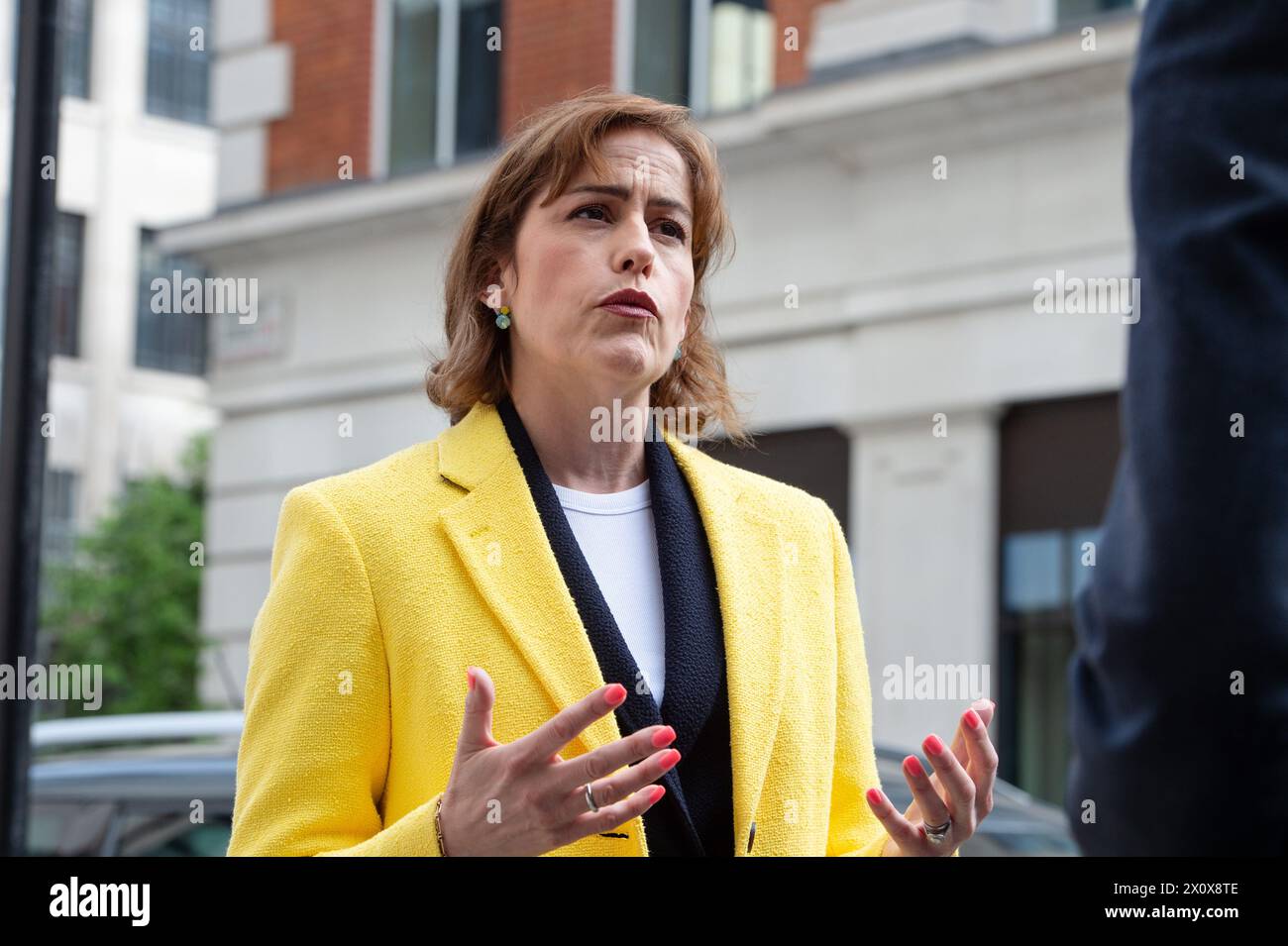 London, UK. 14th April 2024. UK Health Secretary Victoria Atkins is ...