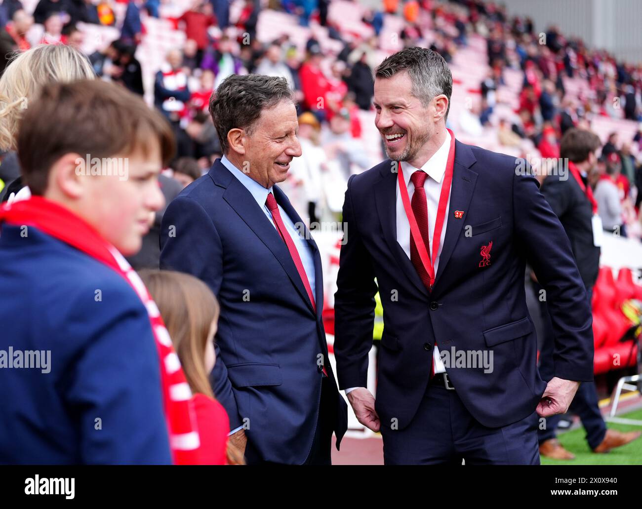 Liverpool chairman Tom Werner speaks to CEO Billy Hogan ahead of the ...
