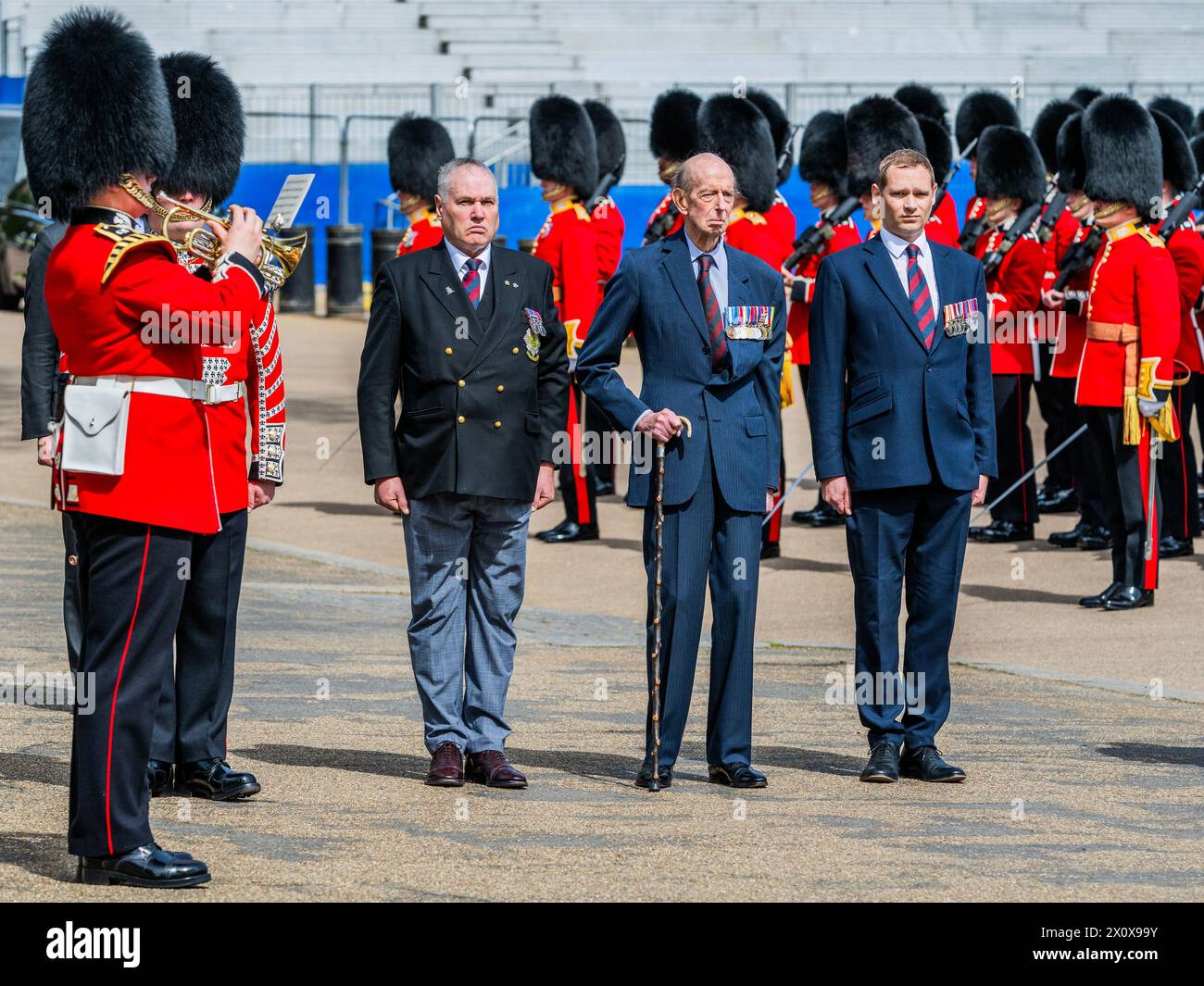 London, UK. 14th Apr, 2024. HRH The Duke of Kent arrivesat the Guards ...