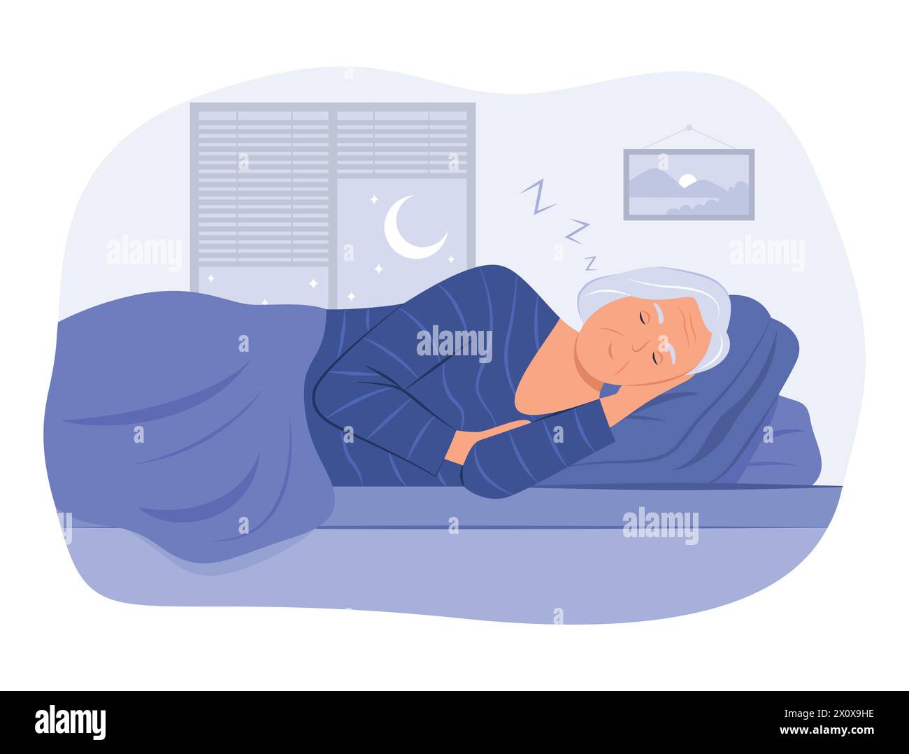 Female character sleeping in bed hi-res stock photography and images ...