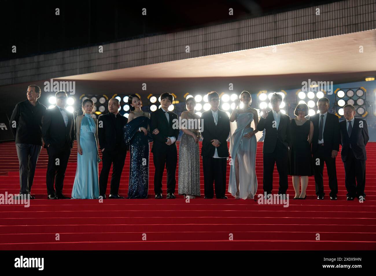 Cast of the movie A Guilty Conscience pose for photos on the red carpet ...