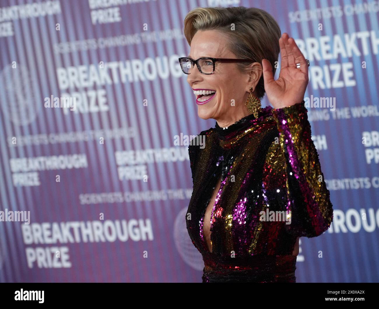 CEO of GlaxoSmithKline Dame Emma Walmsley arrives at the 10th Annual Breakthrough Prize Ceremony ...