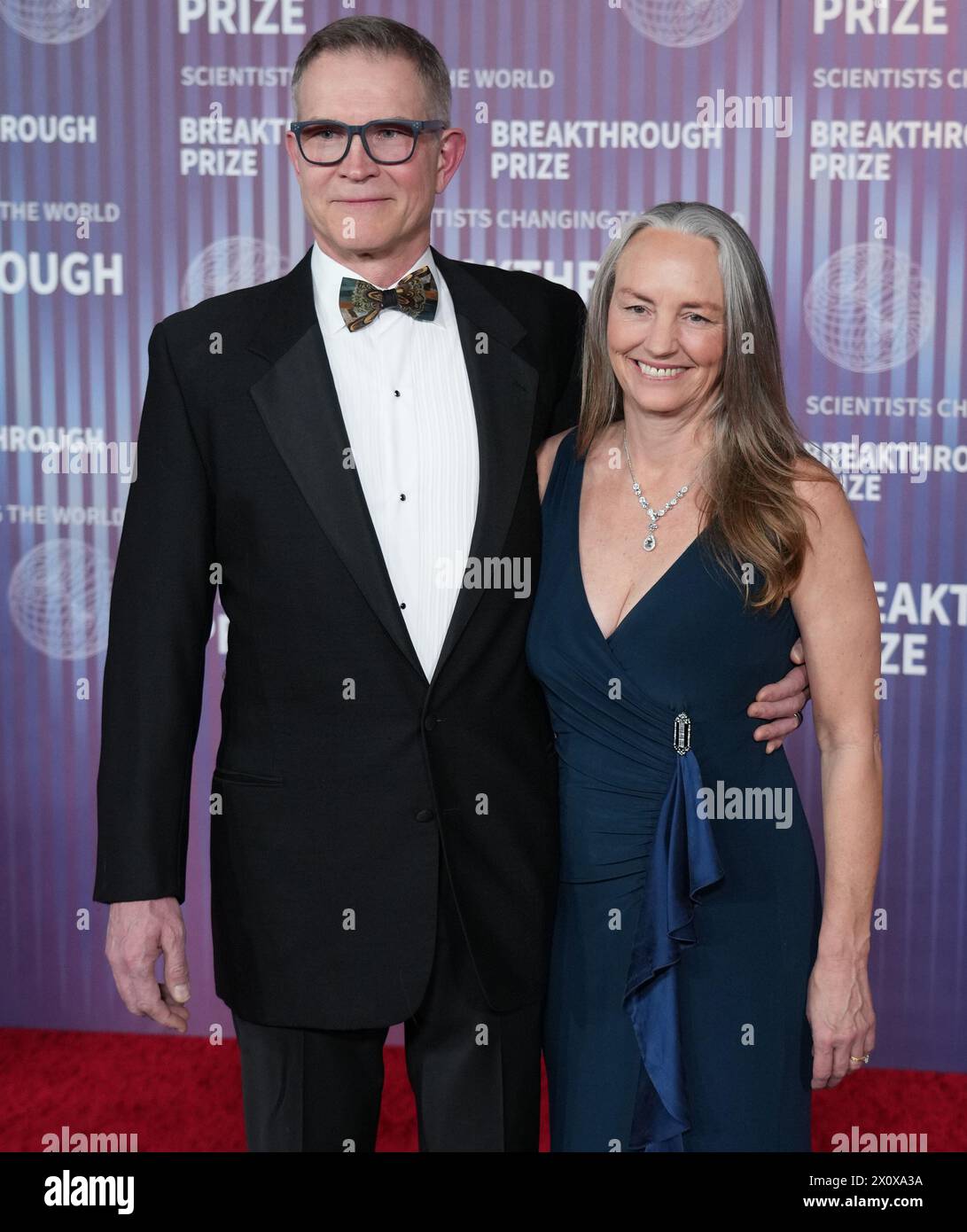 (L-R) CEO of ROBLOX David Baszucki and Wife Jan Ellison arrives at the 10th Annual Breakthrough ...