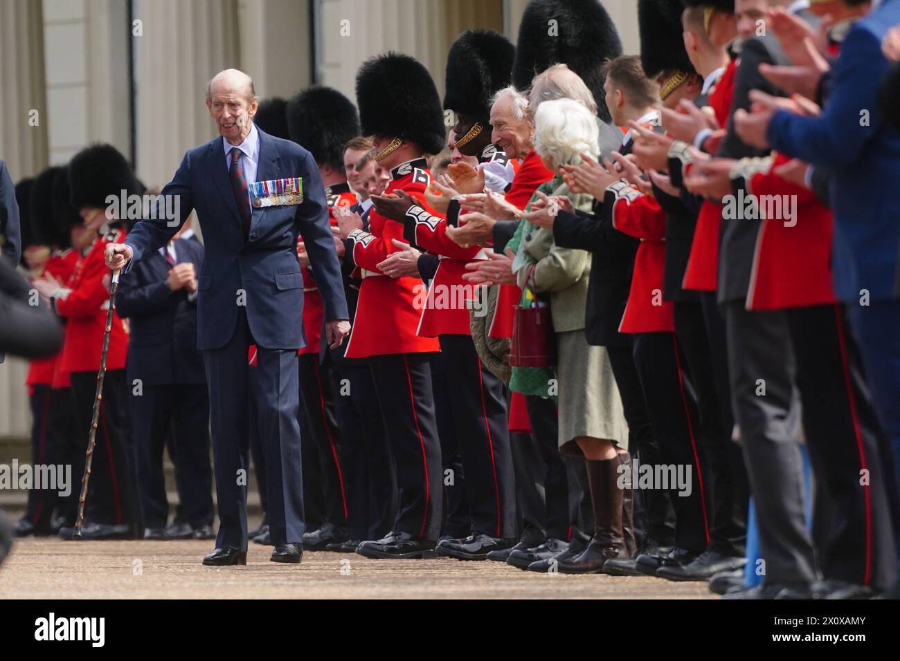 The Duke of Kent, who is stepping down as Colonel of the Scots Guards ...