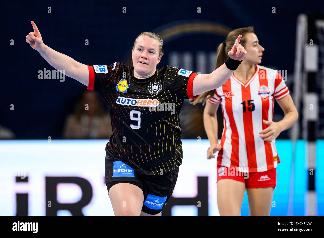 Neu Ulm, Germany. 14th Apr, 2024. Handball, Women: Olympic ...