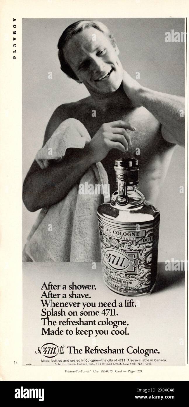 Vintage "Playboy" magazine September 1968 issue advert, USA Stock Photo ...