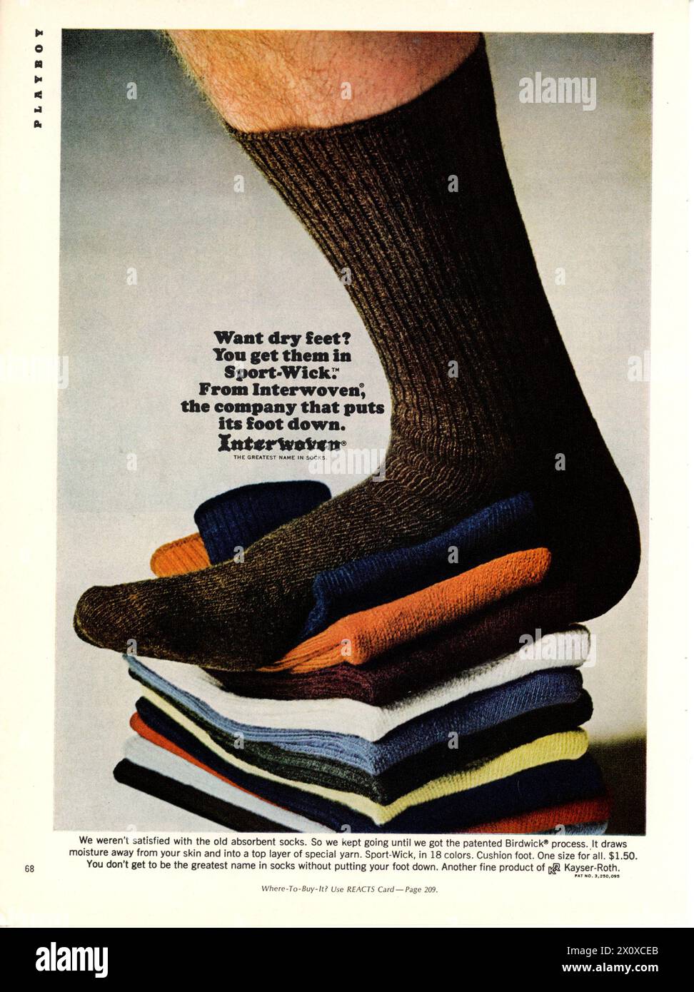 Vintage "Playboy" magazine September 1968 issue advert, USA Stock Photo ...