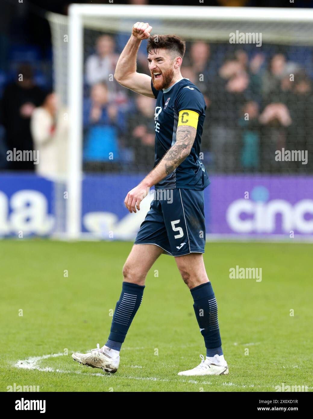 Ross County's Jack Baldwin celebrates victory after the final whistle ...
