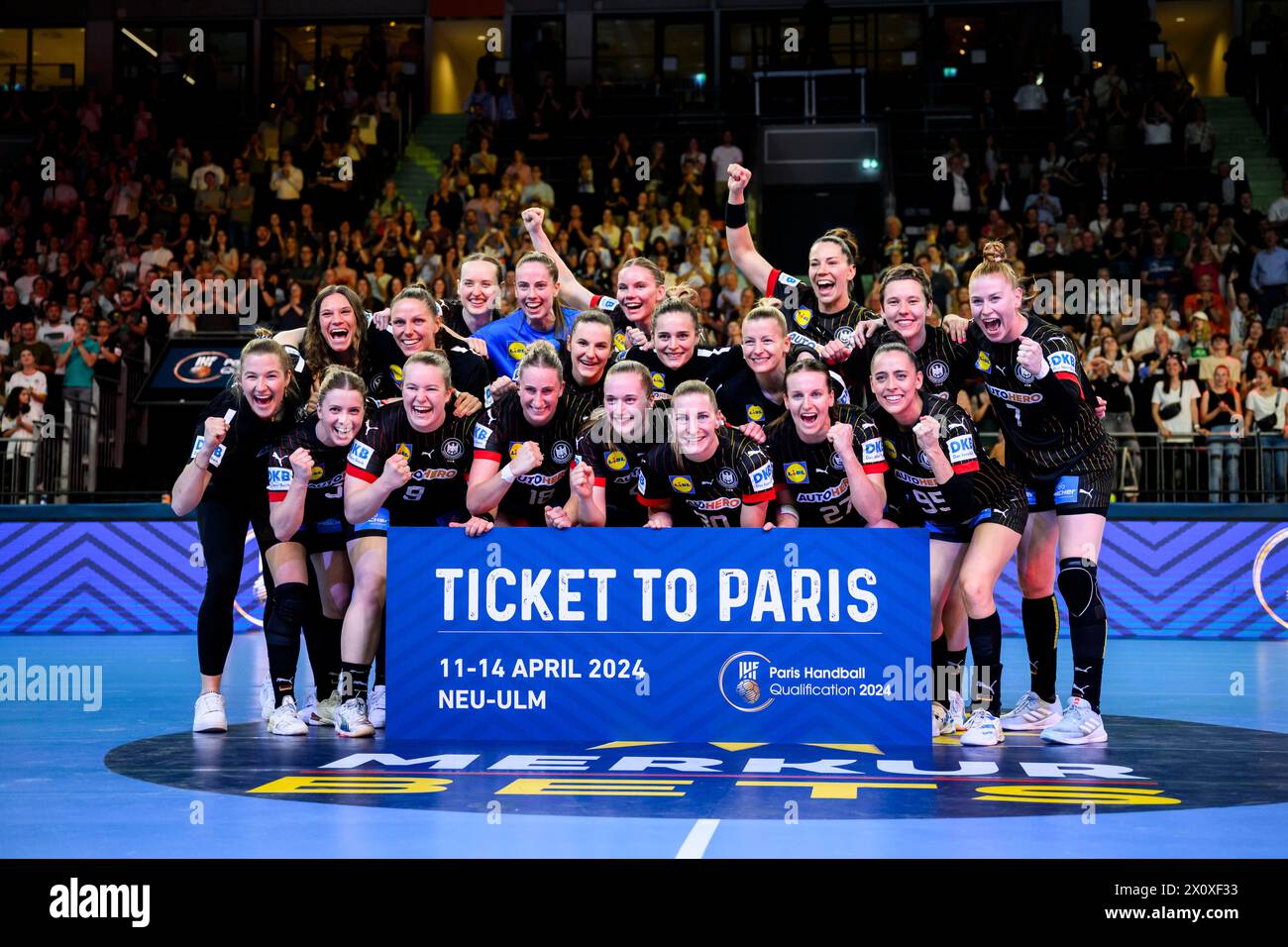 Neu Ulm, Germany. 14th Apr, 2024. Handball, Women: Olympic ...