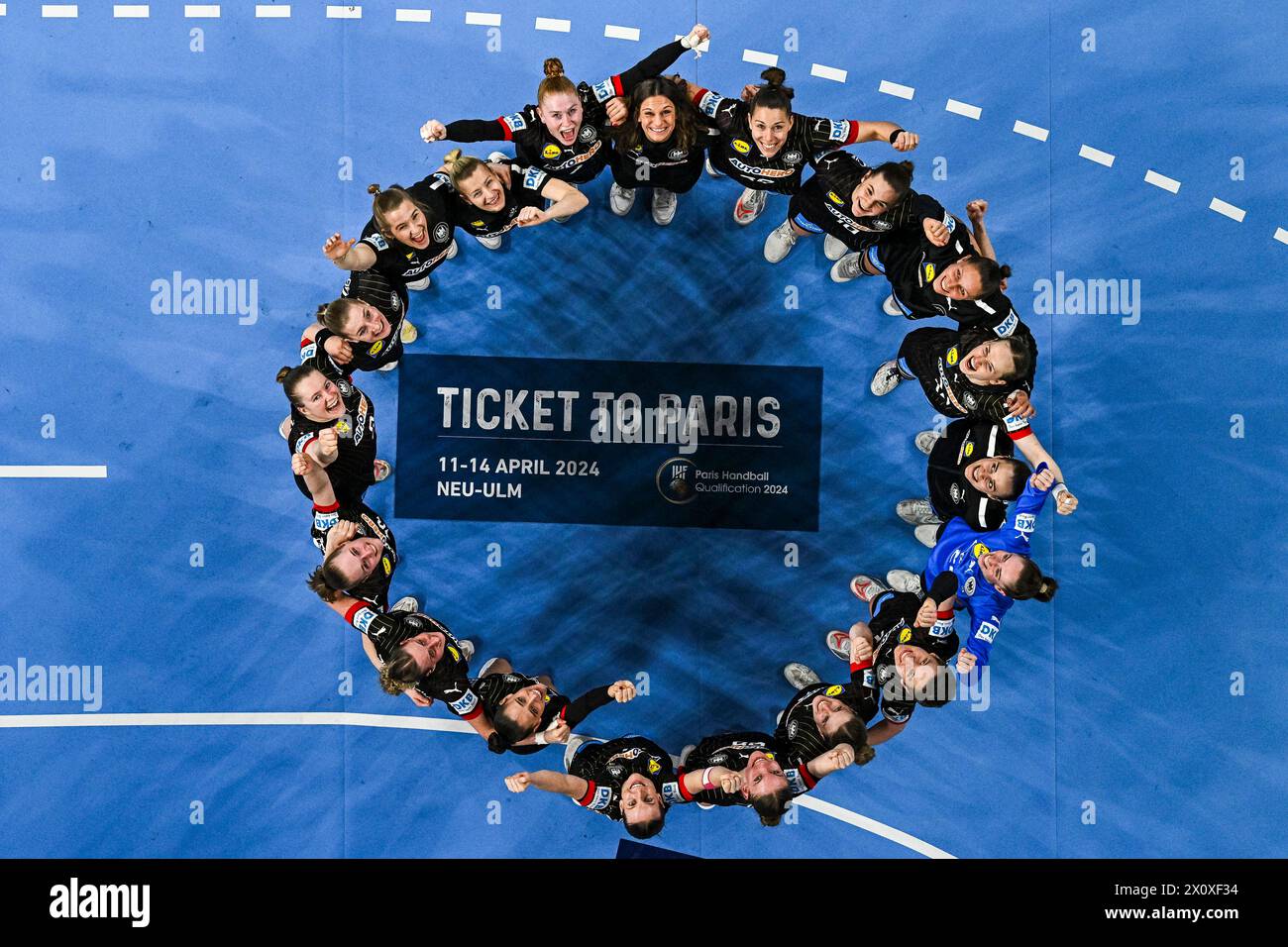 Neu Ulm, Germany. 14th Apr, 2024. Handball, Women: Olympic ...