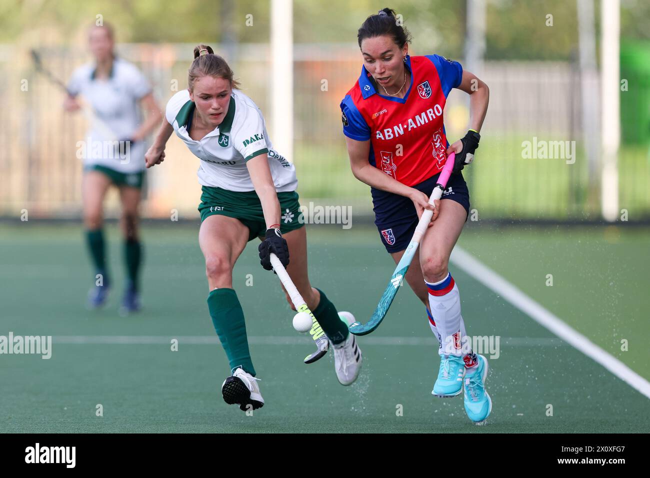 ROTTERDAM, NETHERLANDS - APRIL 14: Ginella Zerbo of SCHC D1 battles for ...