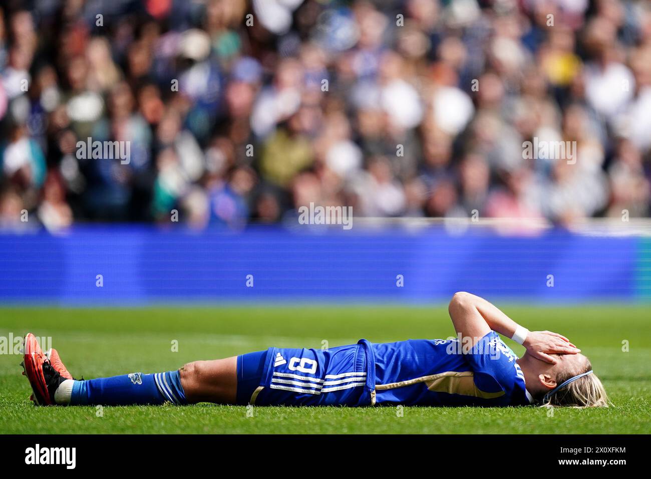 Leicester City's Jutta Rantala reacts during the Adobe Women's FA Cup ...