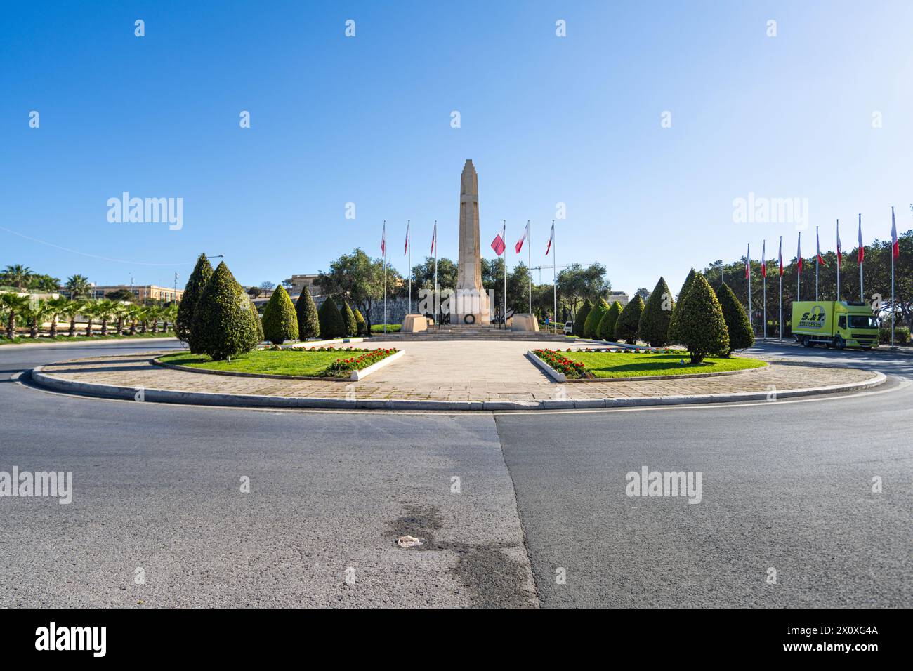 Valletta, Malta, April 03, 2024. panoramic view of the War Memorial in ...