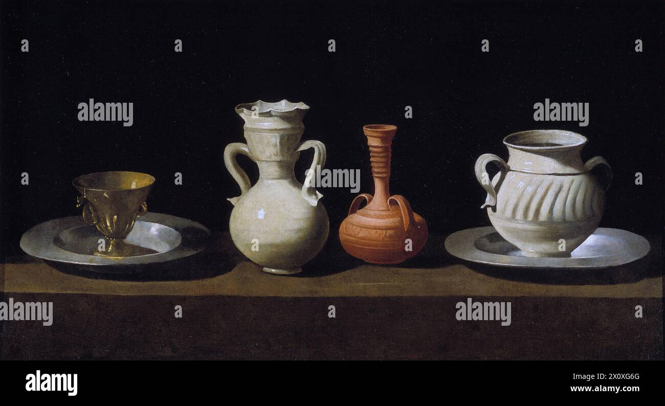 Still Life with Pots is the title of two 1650 paintings by Francisco de ...