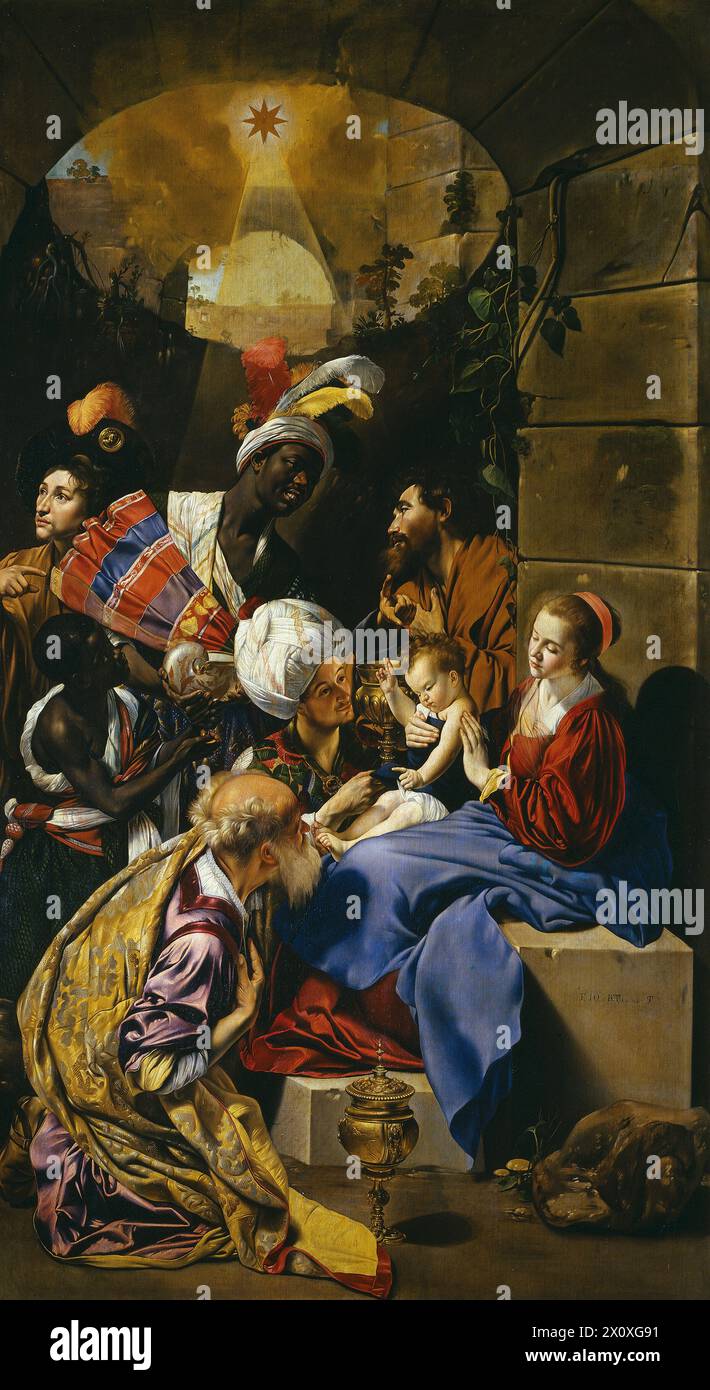 The Adoration of the Magi or La Adoracion de los Reyes Magos (circa 1612) is a painting by Juan ...