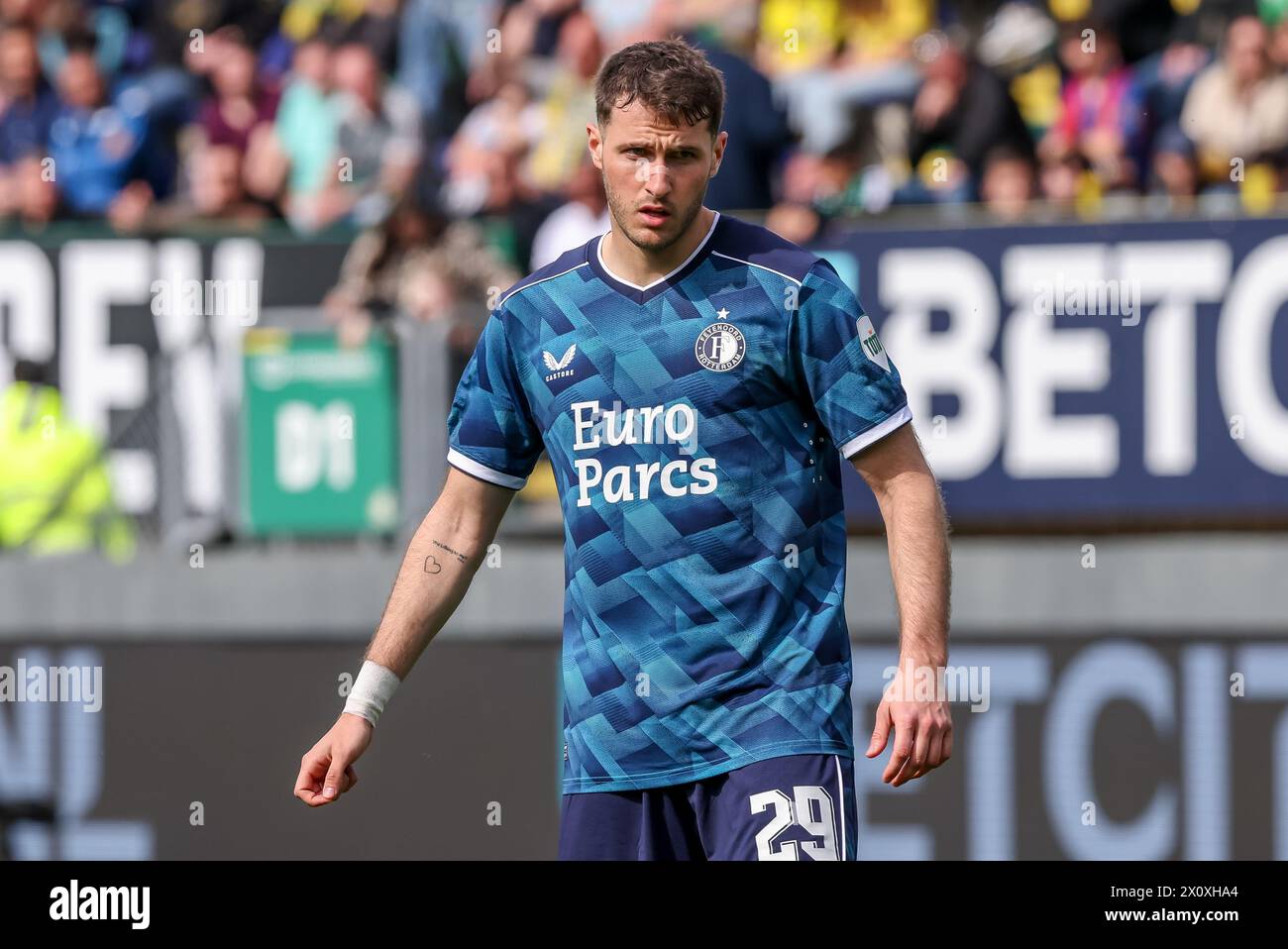 SITTARD, NETHERLANDS - APRIL 14: Santiago Gimenez of Feyenoord looks on ...