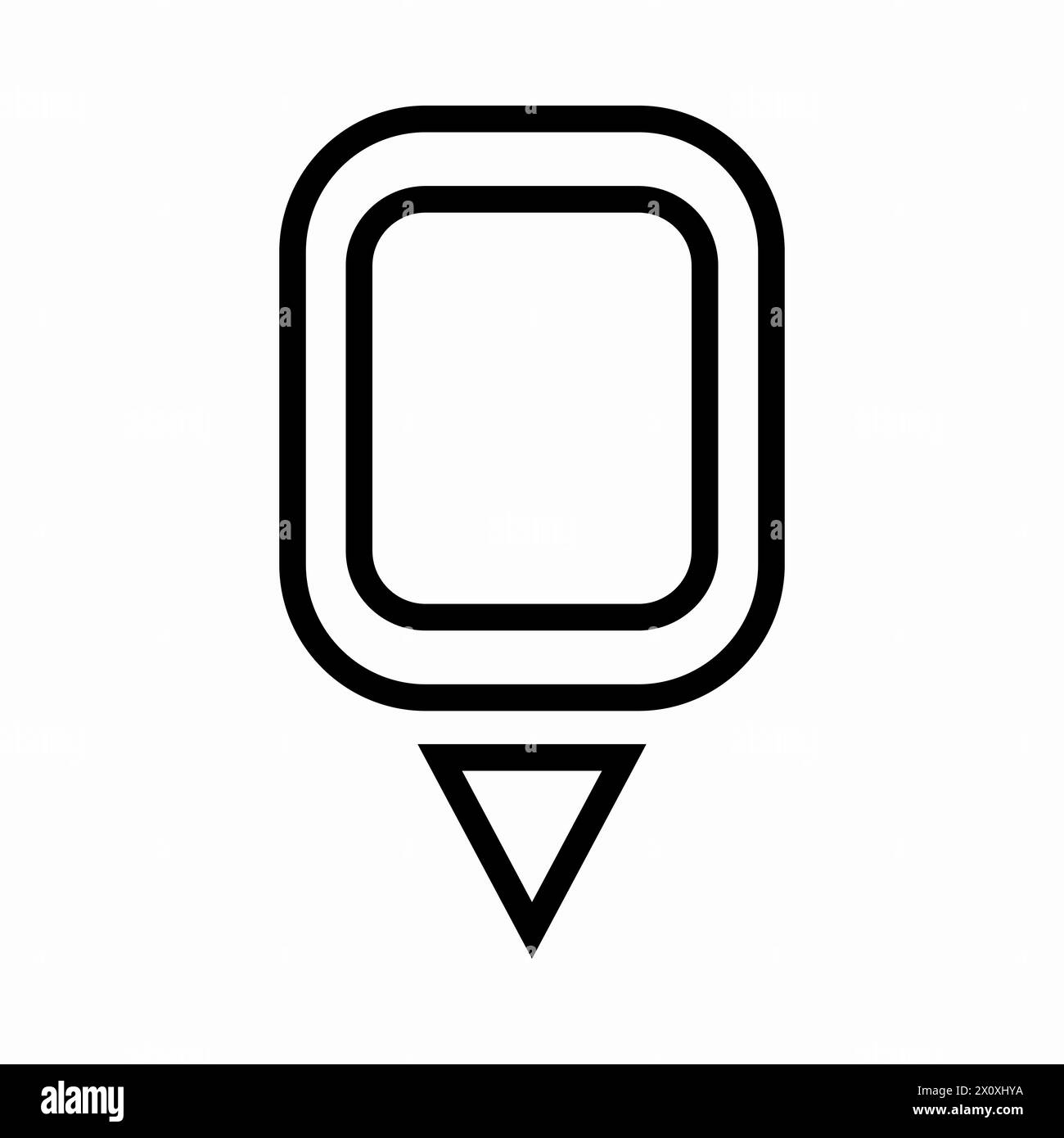 Location pin map icon. Flat design. Vector illustration sign on a white ...