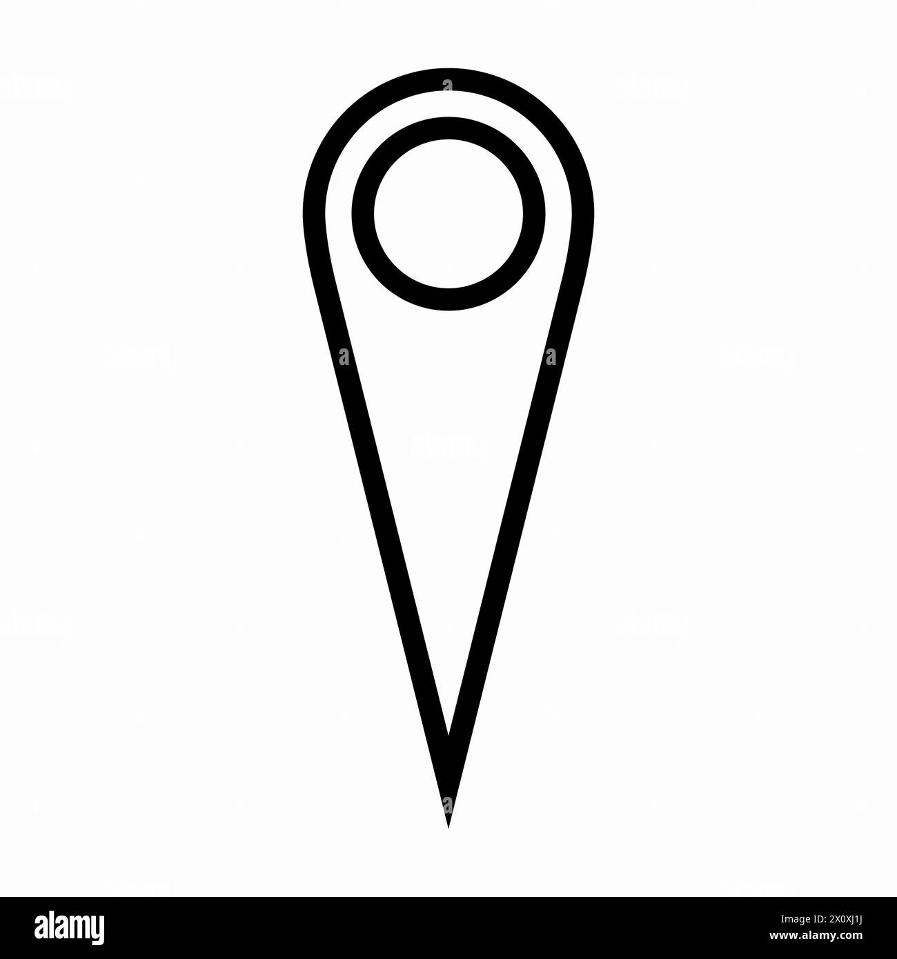 Location pin map icon. Flat design. Vector illustration sign on a white ...