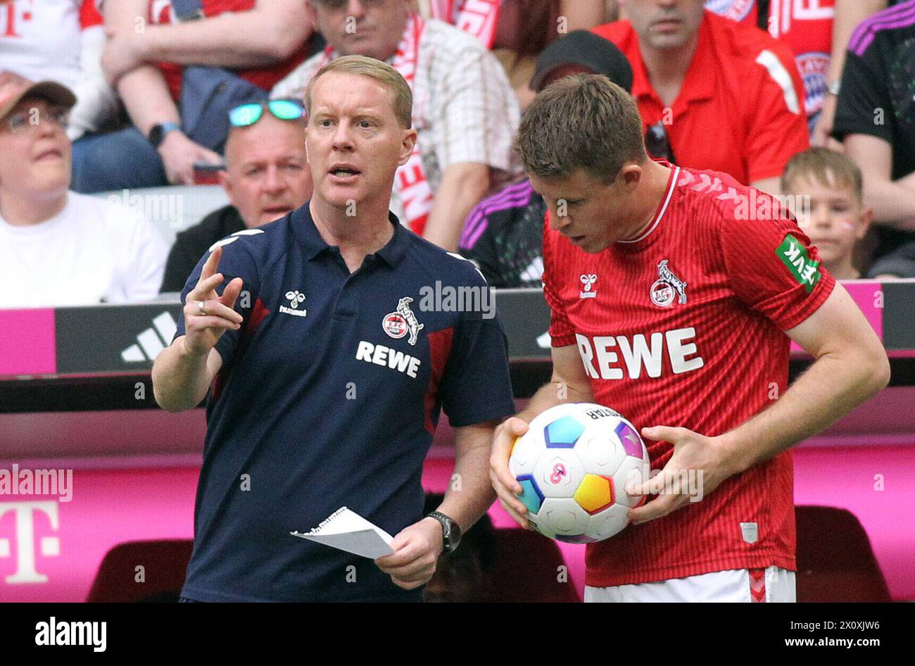 MUNICH, Germany. , . 1. Fc KOELN Coach Timo SCHULTZ gives instructions ...