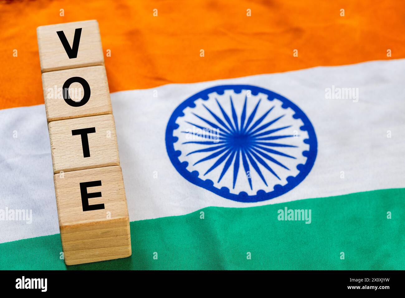 India Vote, Concept, Word Vote written on wooden blocks inside the ...