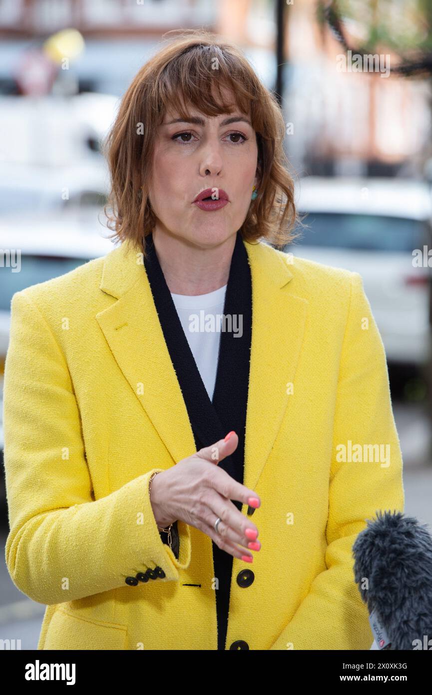 London, UK. 14th April 2024. UK Health Secretary Victoria Atkins is ...