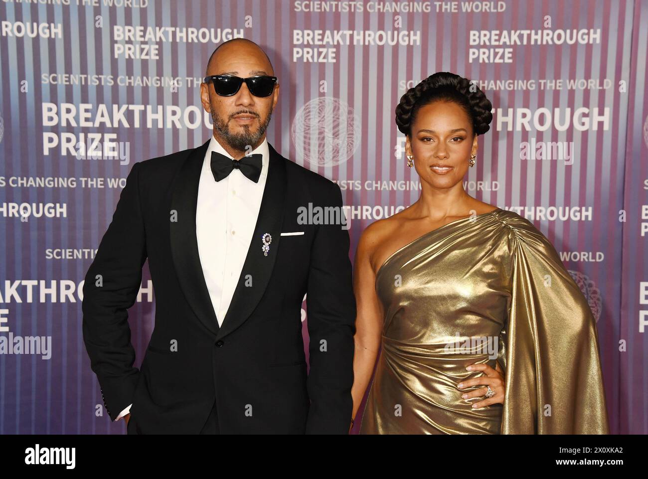 LOS ANGELES, CALIFORNIA - APRIL 13: (L-R) Swizz Beatz and Alicia Keys ...