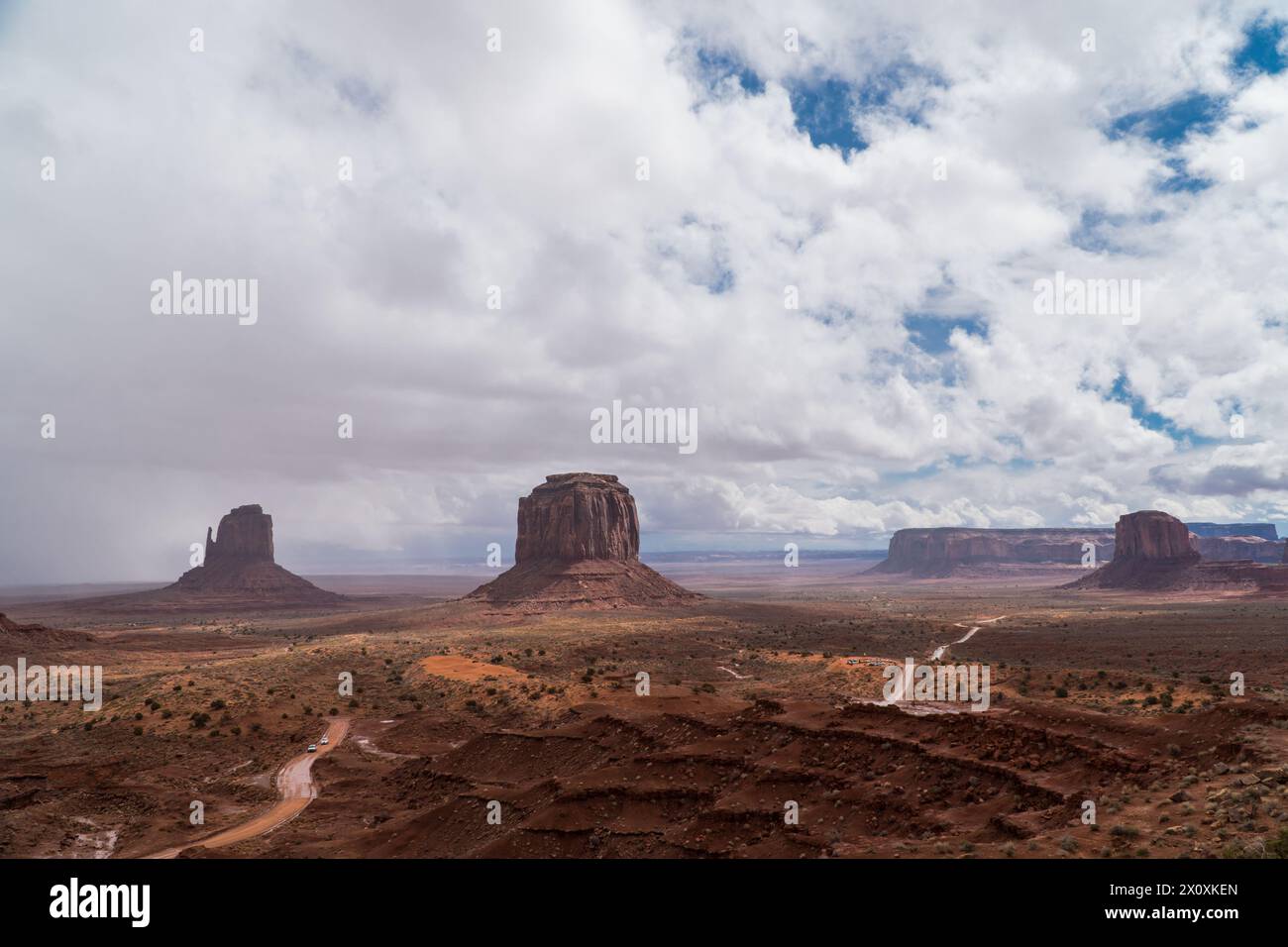 Monument valley in the rain, Arizona, USA Stock Photo - Alamy