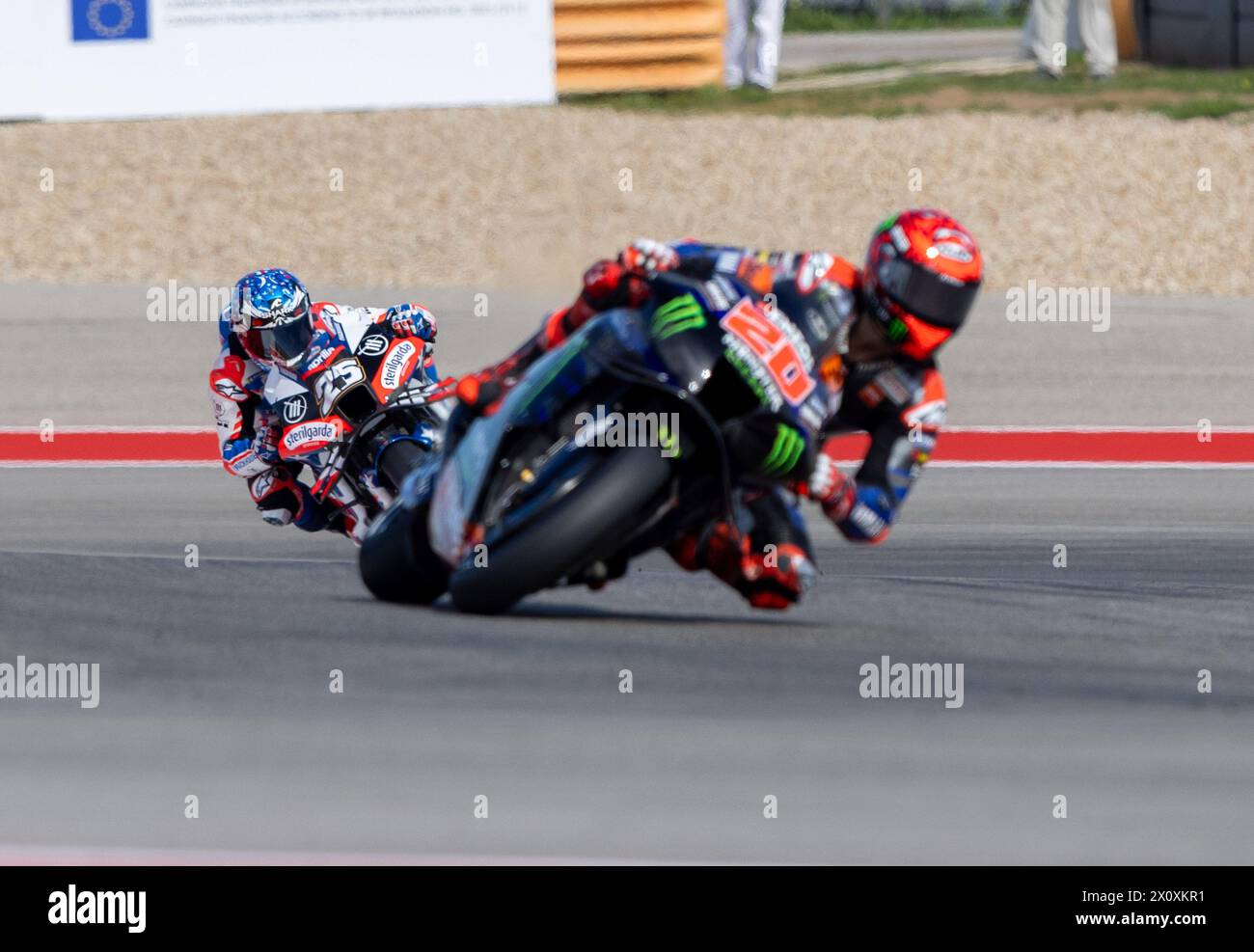 Austin, Usa . 13th Apr, 2024. Raul Fernandez (25) drives in the free ...