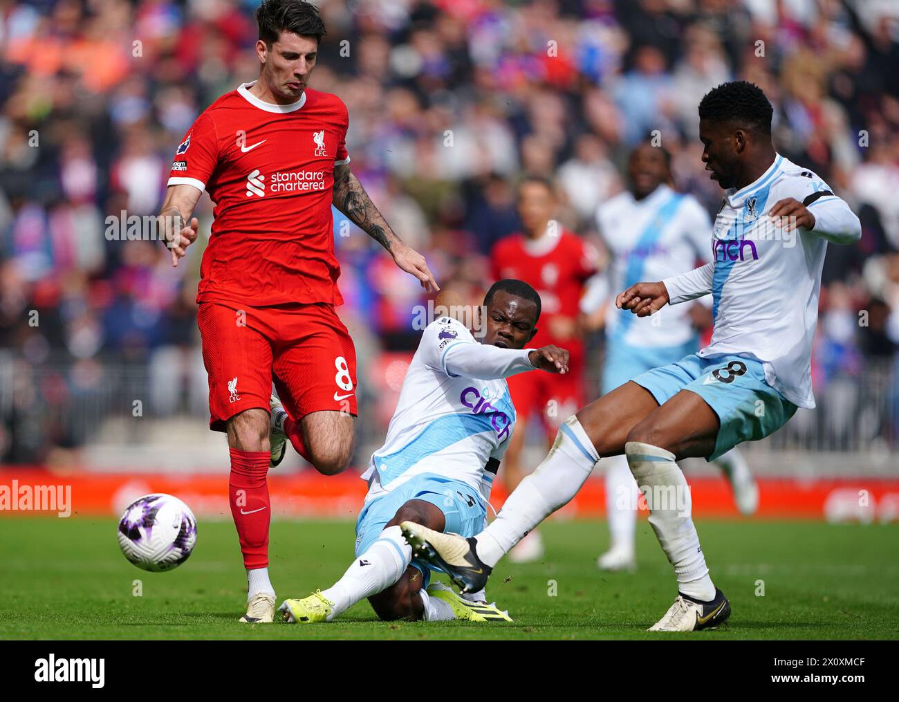 Liverpool's Dominik Szoboszlai, Crystal Palace's Tyrick Mitchell and ...