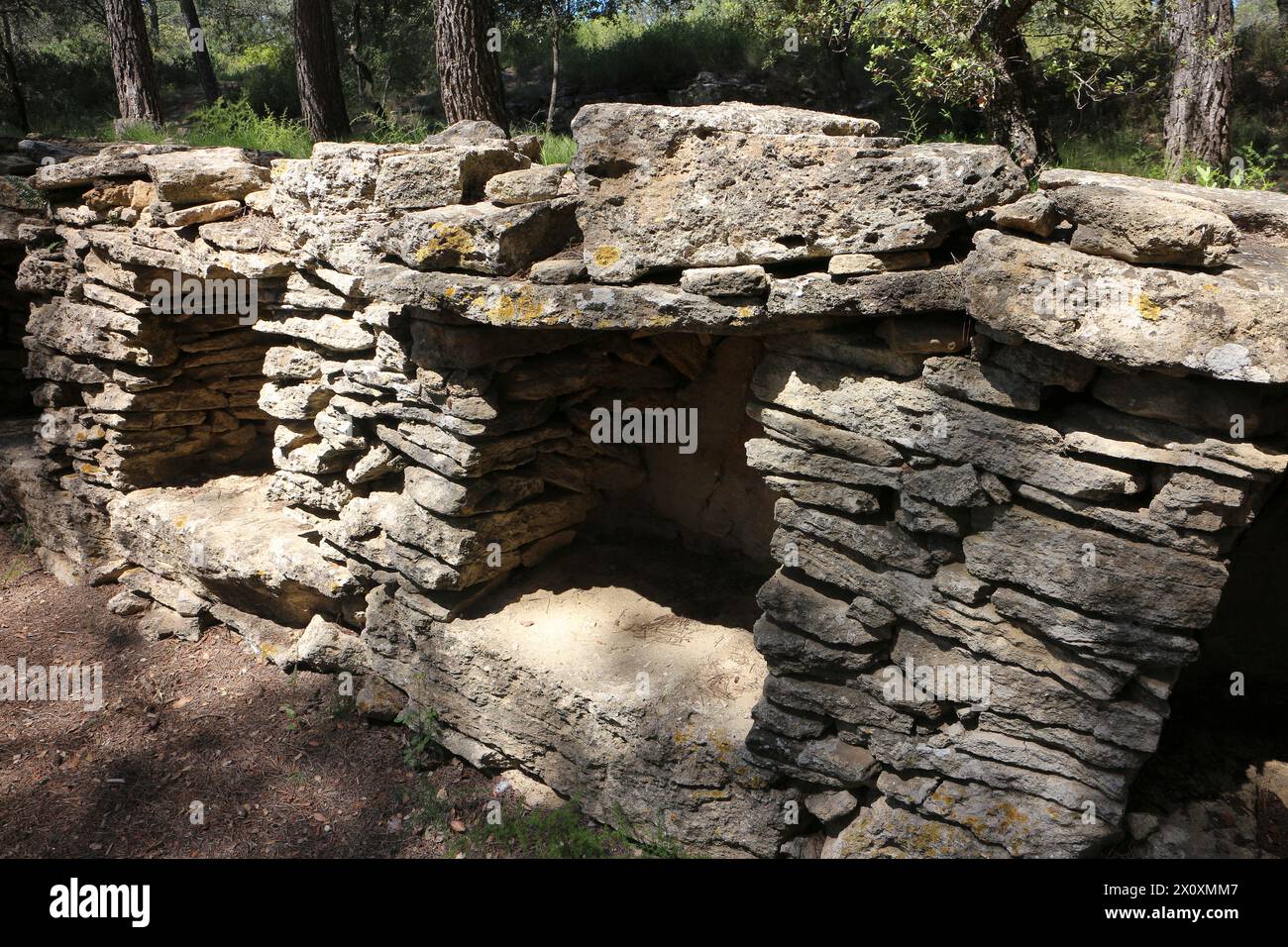 Reportage at Cornillon-Confoux : Greco-Roman wall of bees Stock Photo ...
