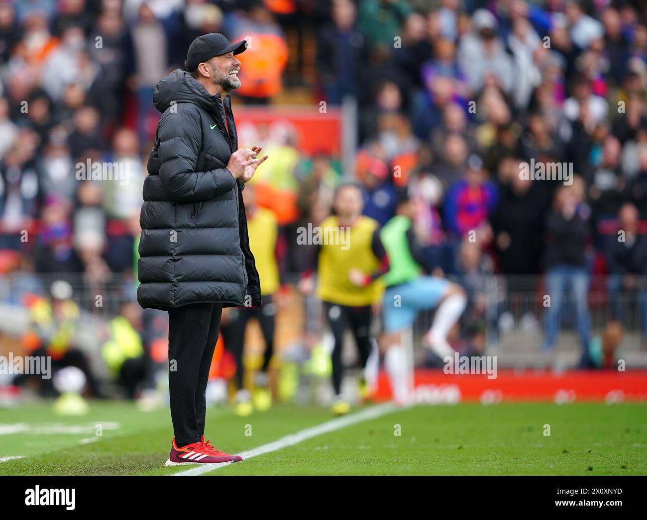 Liverpool manager Jurgen Klopp on the touchline during the Premier ...
