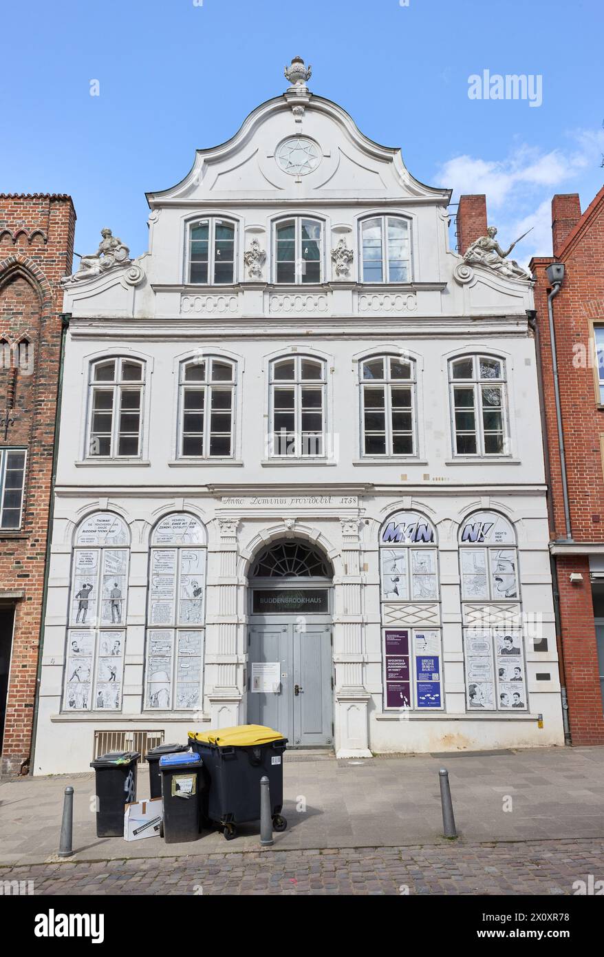 14 April 2024, Schleswig-Holstein, Lübeck: View of the Buddenbrookhaus ...