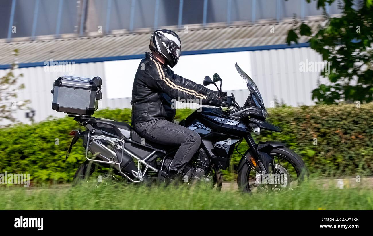 Milton Keynes,UK- Apr 14th 2024: 2021 Triumph Tiger 900 GT PRO ...