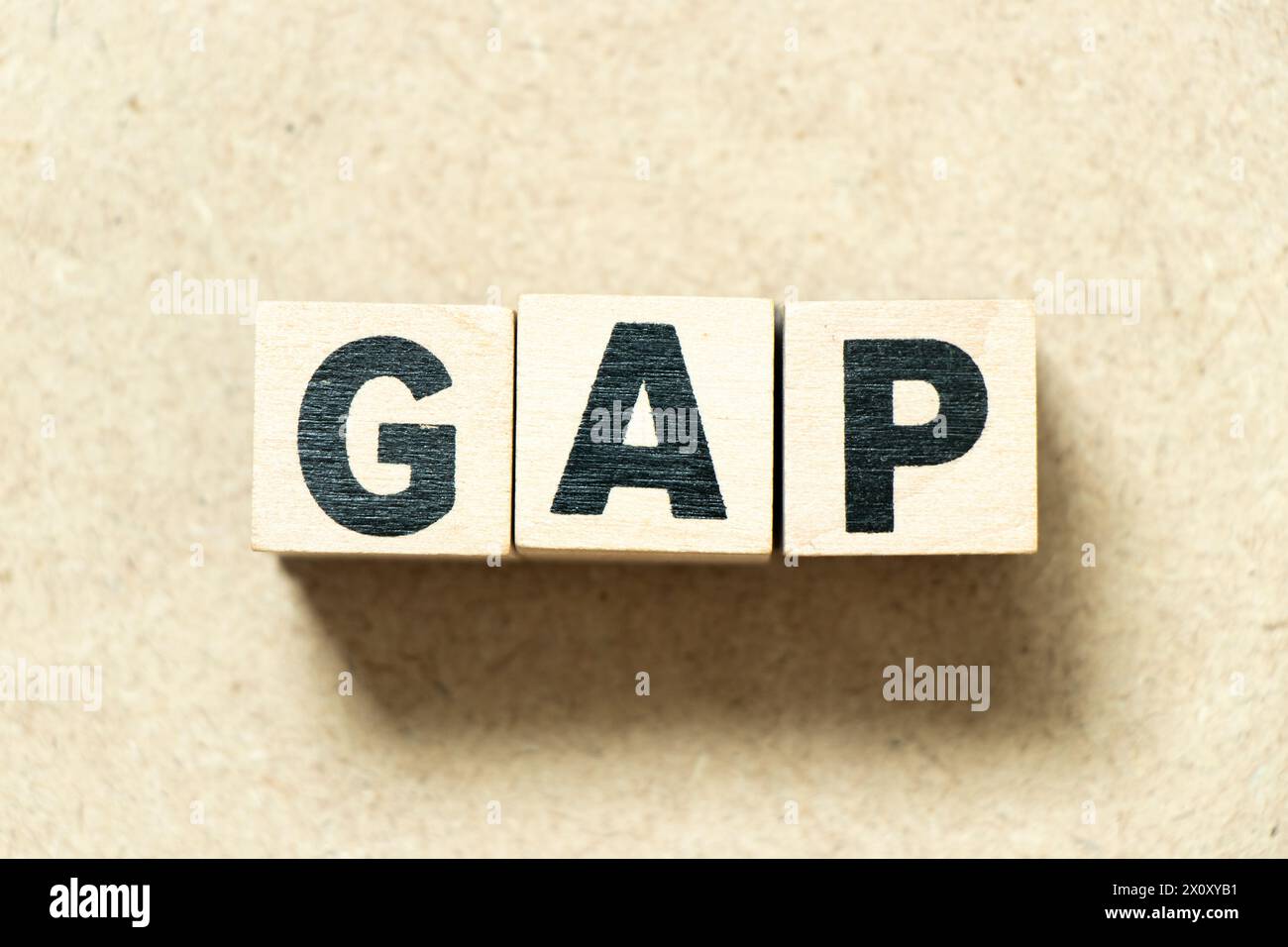 Alphabet letter block in word GAP (abbreviation of good agricultural ...