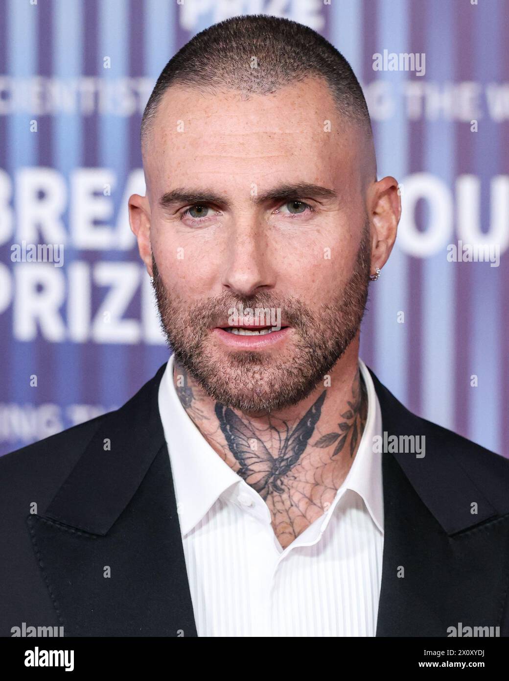 LOS ANGELES, CALIFORNIA, USA - APRIL 13: Adam Levine arrives at the ...