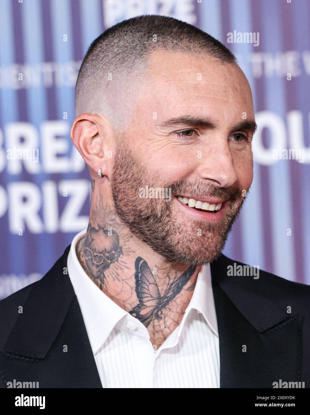 LOS ANGELES, CALIFORNIA, USA - APRIL 13: Adam Levine arrives at the ...