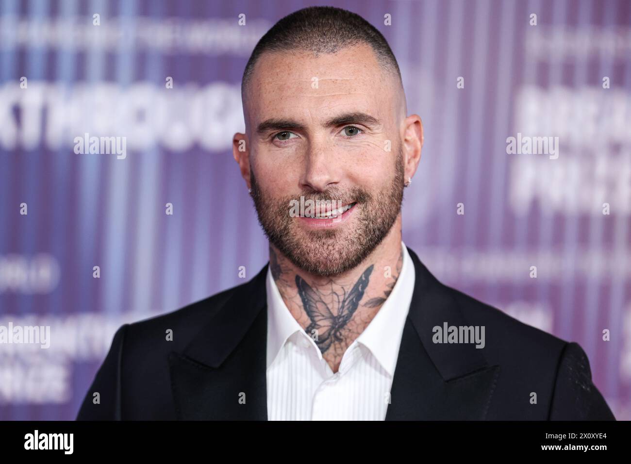 LOS ANGELES, CALIFORNIA, USA - APRIL 13: Adam Levine arrives at the ...