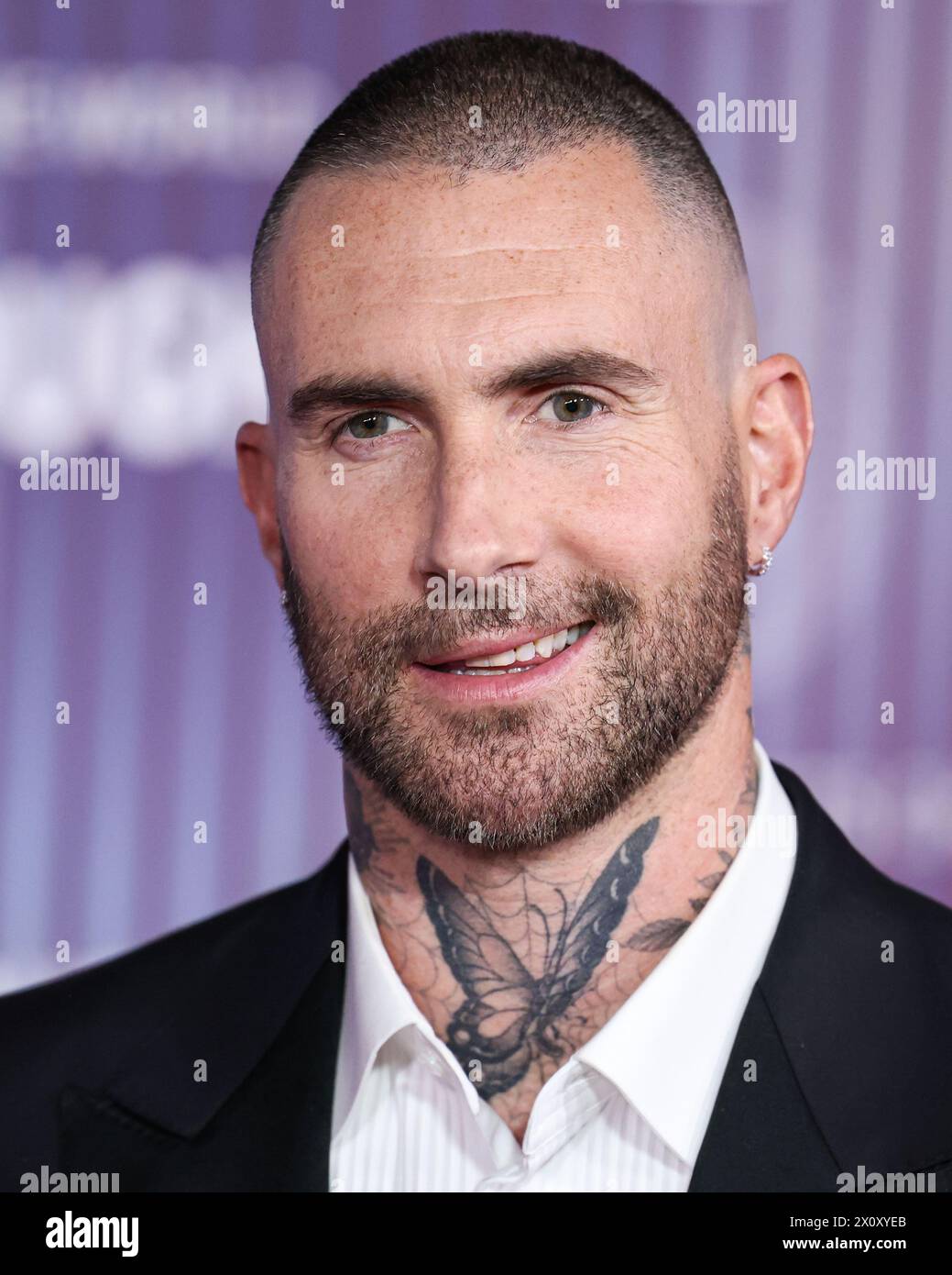LOS ANGELES, CALIFORNIA, USA - APRIL 13: Adam Levine arrives at the ...