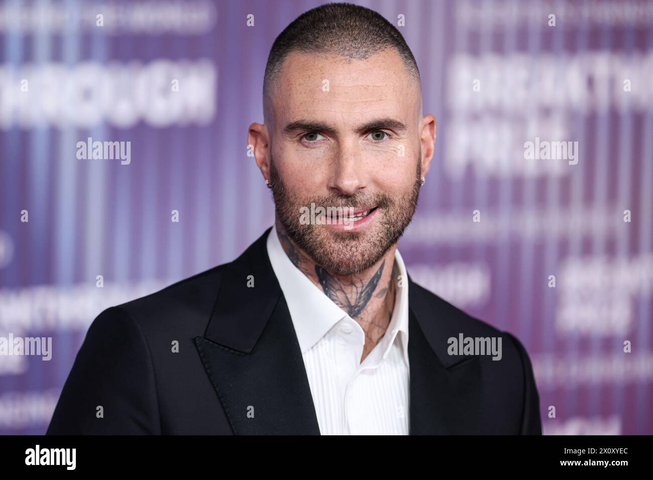 LOS ANGELES, CALIFORNIA, USA - APRIL 13: Adam Levine arrives at the ...