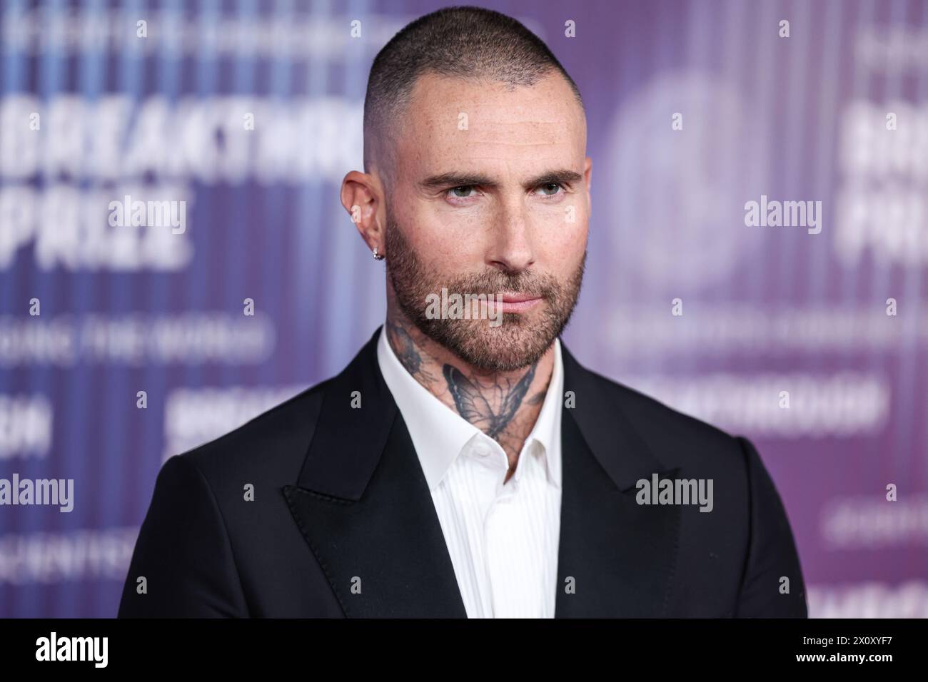LOS ANGELES, CALIFORNIA, USA - APRIL 13: Adam Levine arrives at the ...