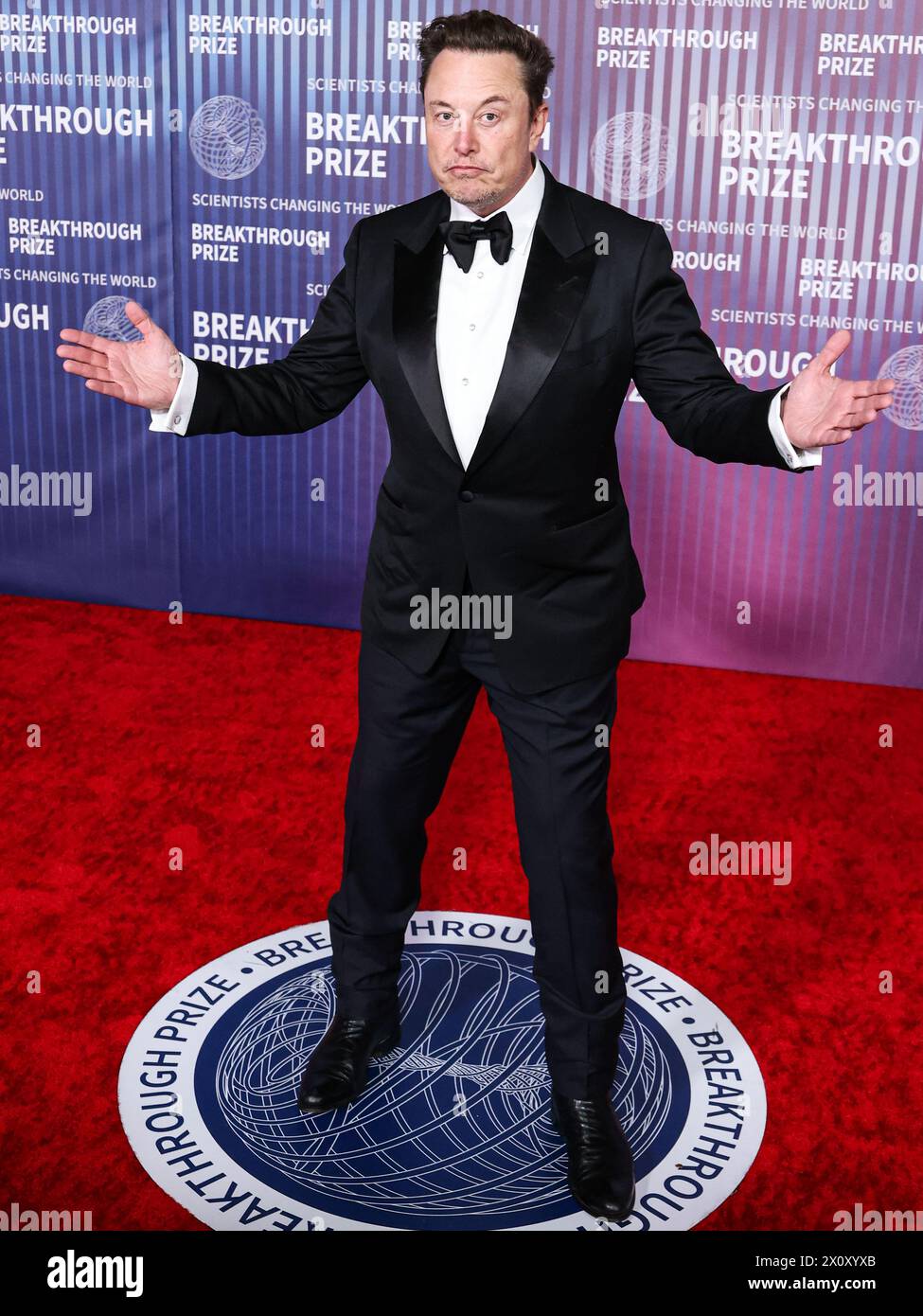 LOS ANGELES, CALIFORNIA, USA - APRIL 13: Elon Musk arrives at the 10th ...