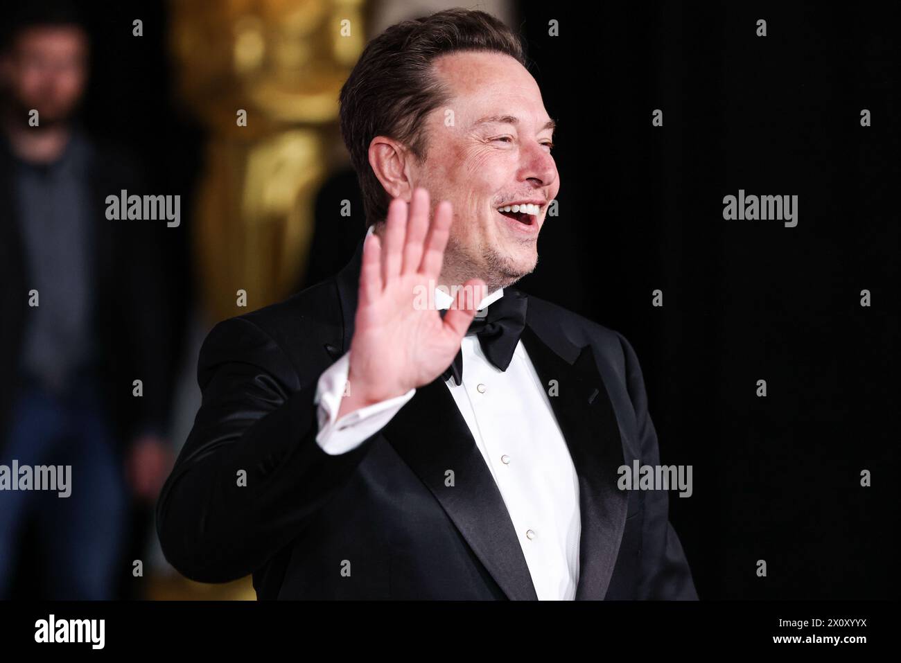 LOS ANGELES, CALIFORNIA, USA - APRIL 13: Elon Musk arrives at the 10th ...