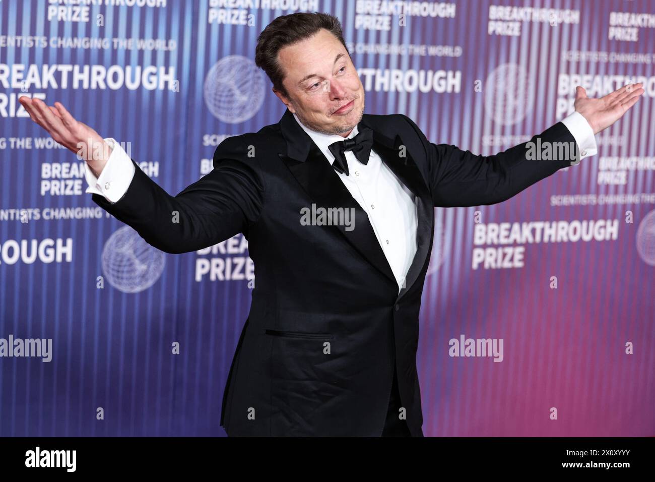 LOS ANGELES, CALIFORNIA, USA - APRIL 13: Elon Musk arrives at the 10th ...