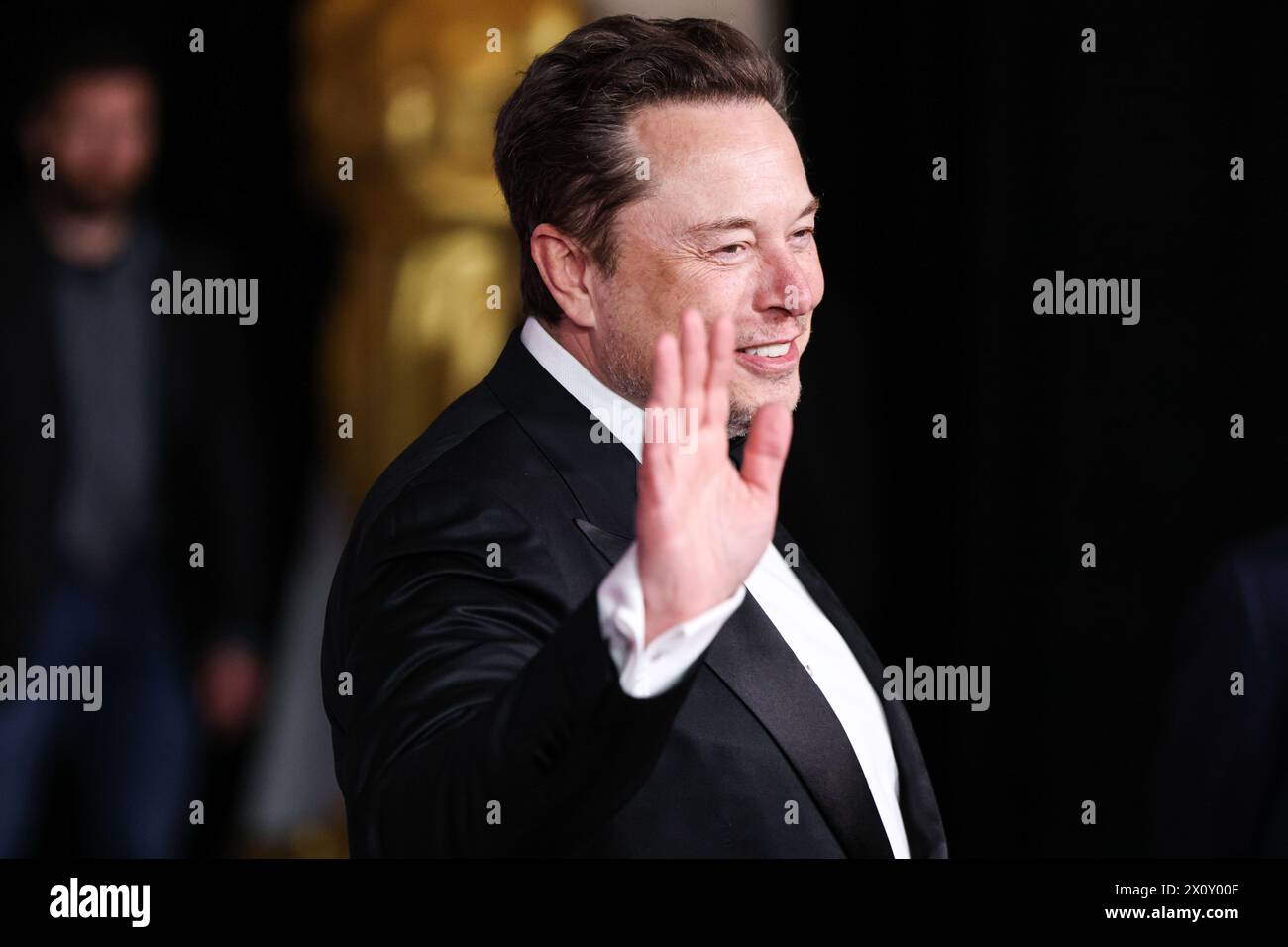 LOS ANGELES, CALIFORNIA, USA - APRIL 13: Elon Musk arrives at the 10th ...