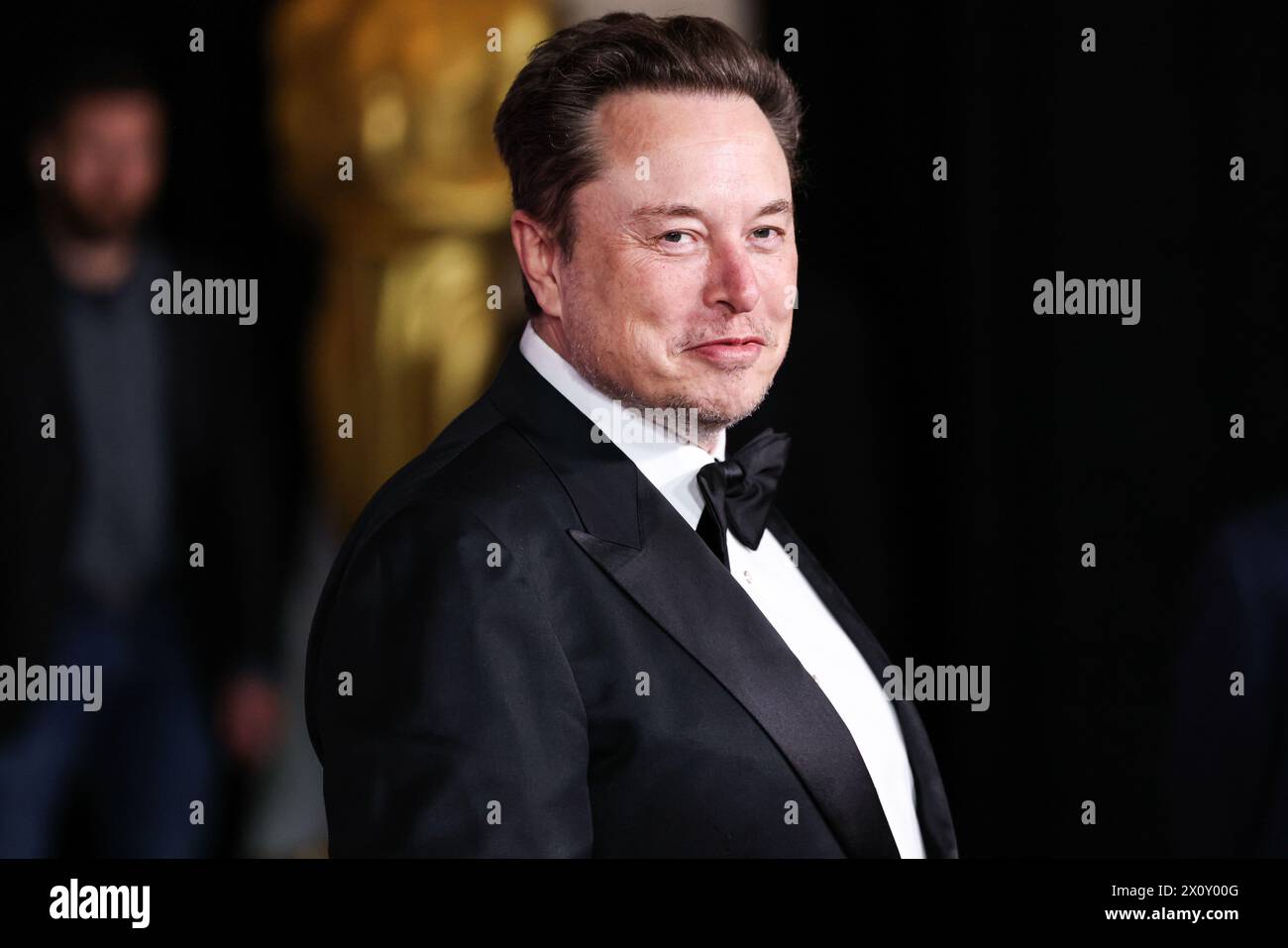 LOS ANGELES, CALIFORNIA, USA - APRIL 13: Elon Musk arrives at the 10th ...